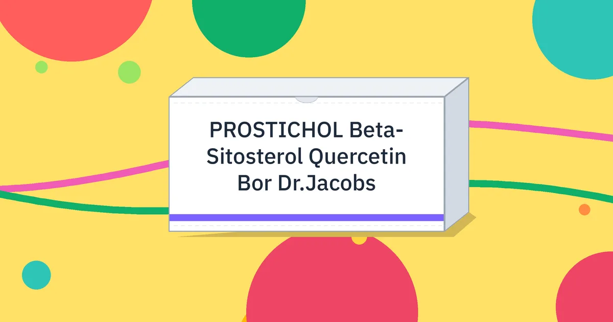 Symbolbild: Packung mit der Aufschrift PROSTICHOL Beta-Sitosterol Quercetin Bor Dr.Jacobs (PZN 20938814) – Verfügbarkeit und Bezug in Apotheken in Frankfurt am Main