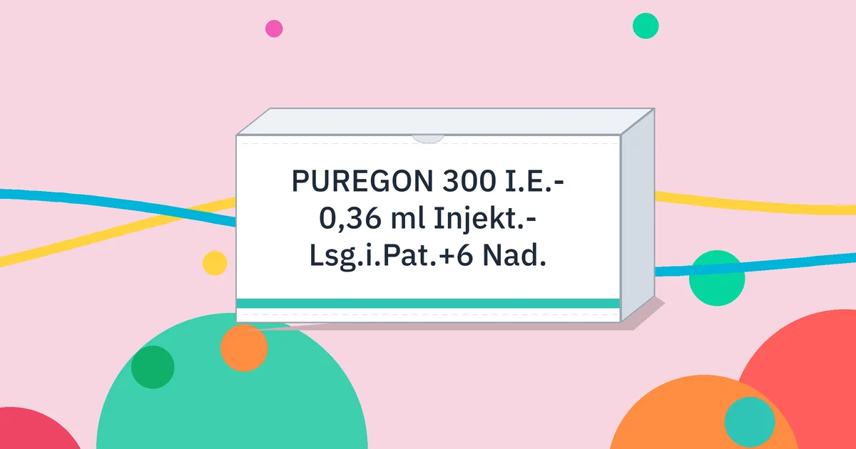 Symbolbild: Packung mit der Aufschrift PUREGON 300 I.E.-0,36 ml Injekt.-Lsg.i.Pat.+6 Nad. (PZN 02706141) – Verfügbarkeit und Bezug in Apotheken in Frankfurt am Main