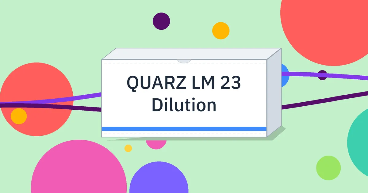 Symbolbild: Packung mit der Aufschrift QUARZ LM 23 Dilution (PZN 13045582) – Verfügbarkeit und Bezug in Apotheken in Frankfurt am Main