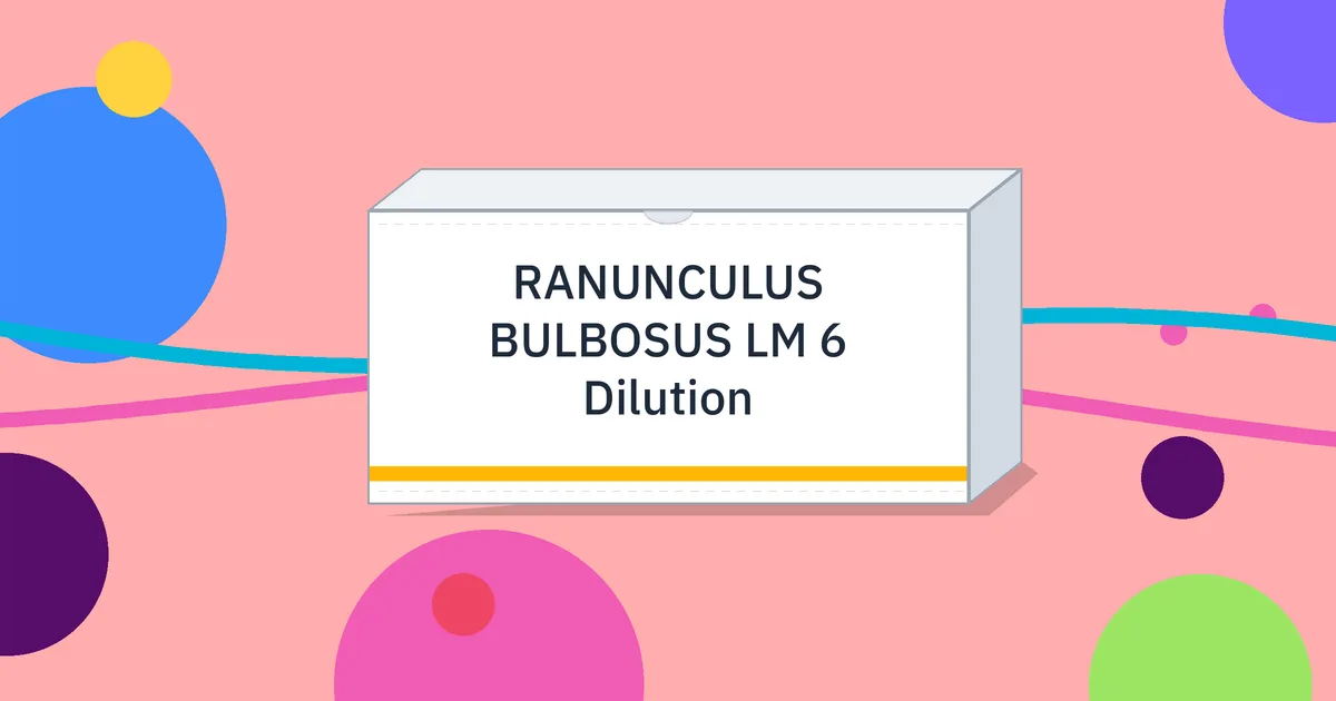 Symbolbild: Packung mit der Aufschrift RANUNCULUS BULBOSUS LM 6 Dilution (PZN 09649759) – Verfügbarkeit und Bezug in Apotheken in Frankfurt am Main