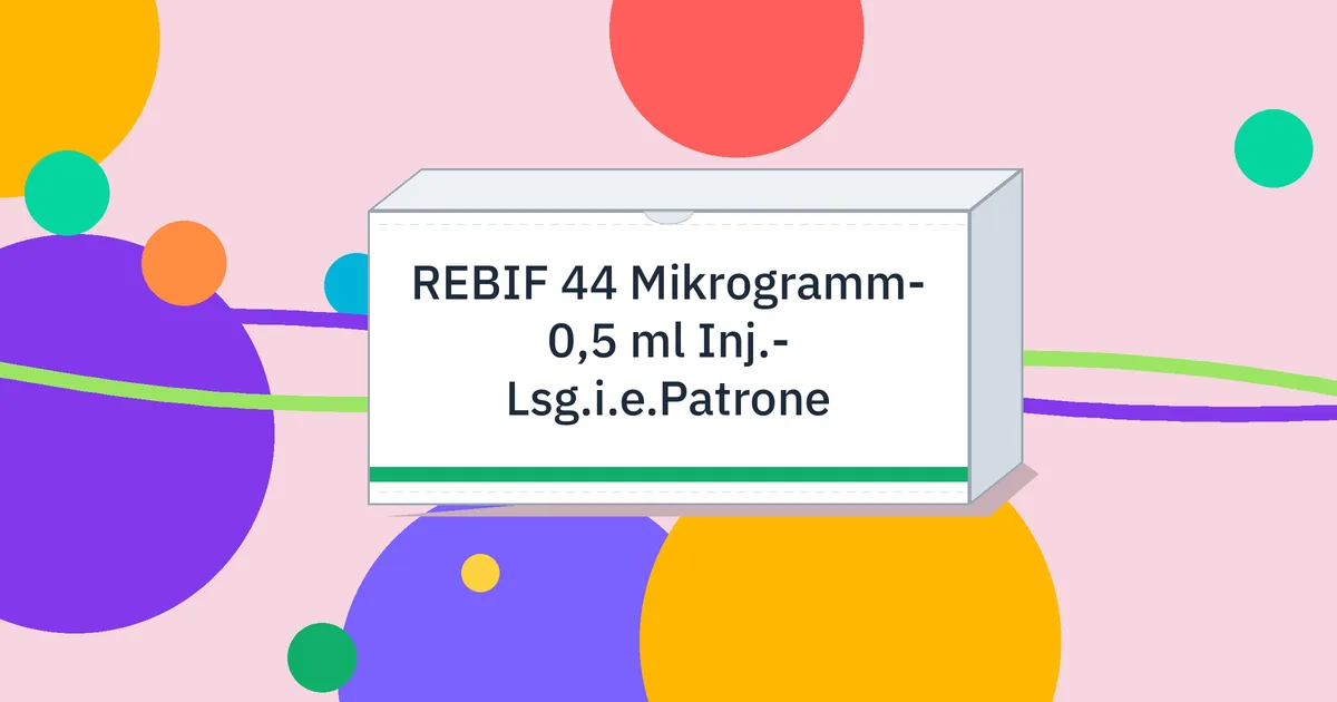 Symbolbild: Packung mit der Aufschrift REBIF 44 Mikrogramm-0,5 ml Inj.-Lsg.i.e.Patrone (PZN 10536842) – Verfügbarkeit und Bezug in Apotheken in Frankfurt am Main