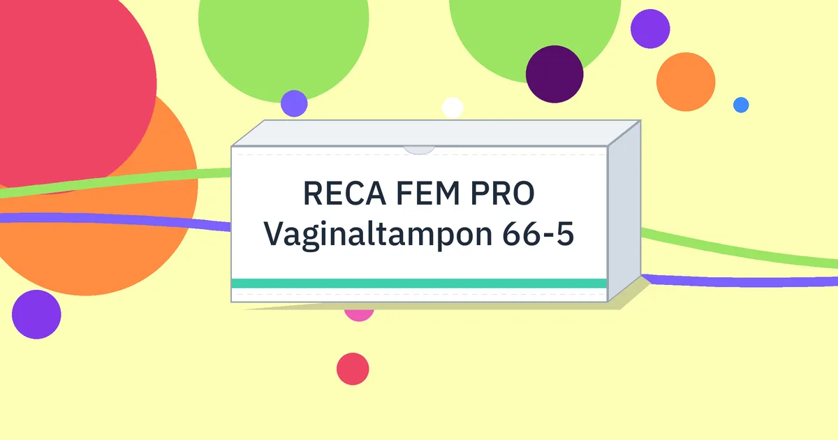 Symbolbild: Packung mit der Aufschrift RECA FEM PRO Vaginaltampon 66-5 (PZN 02076071) – Verfügbarkeit und Bezug in Apotheken in Frankfurt am Main