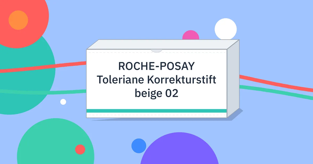 Symbolbild: Packung mit der Aufschrift ROCHE-POSAY Toleriane Korrekturstift beige 02 (PZN 07294909) – Verfügbarkeit und Bezug in Apotheken in Frankfurt am Main