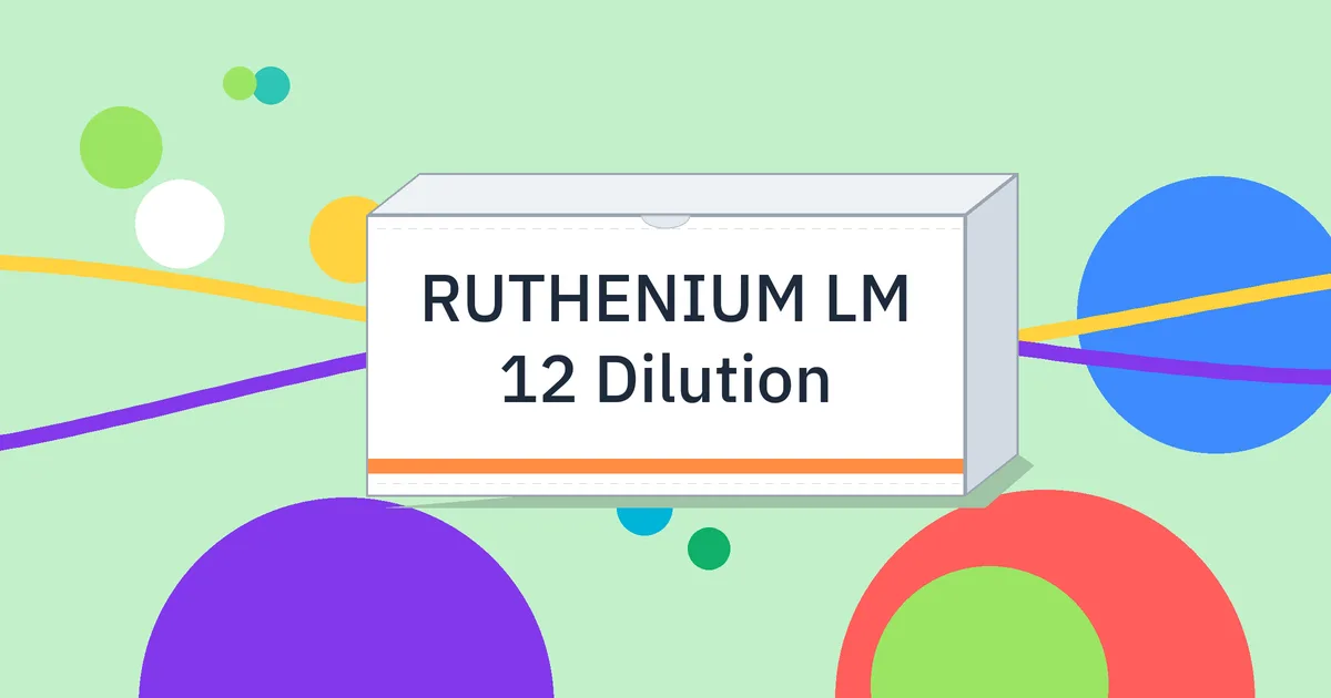 Symbolbild: Packung mit der Aufschrift RUTHENIUM LM 12 Dilution (PZN 13174138) – Verfügbarkeit und Bezug in Apotheken in Frankfurt am Main