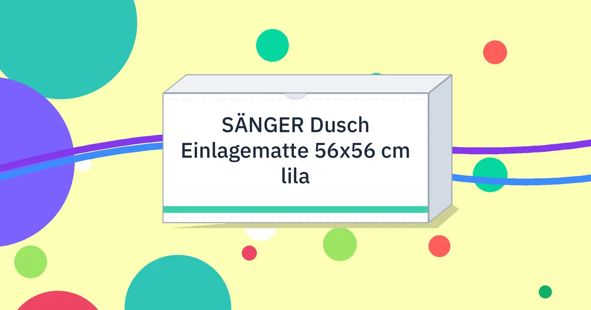Symbolbild: Packung mit der Aufschrift SÄNGER Dusch Einlagematte 56x56 cm lila (PZN 01306913) – Verfügbarkeit und Bezug in Apotheken in Frankfurt am Main