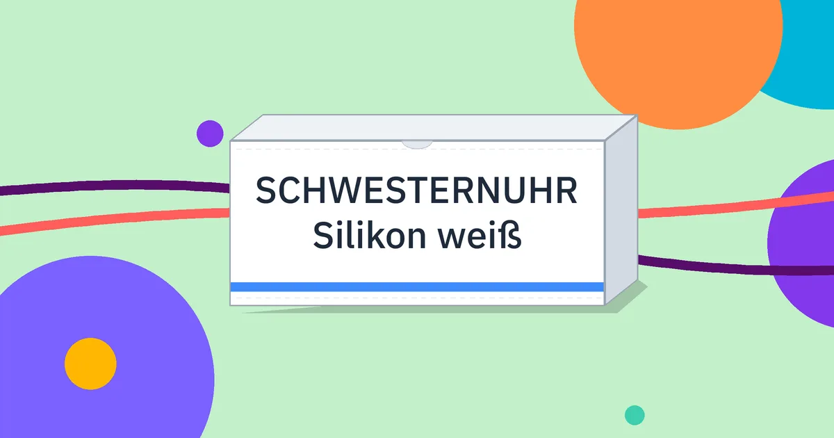 Symbolbild: Packung mit der Aufschrift SCHWESTERNUHR Silikon weiß (PZN 00913551) – Verfügbarkeit und Bezug in Apotheken in Frankfurt am Main