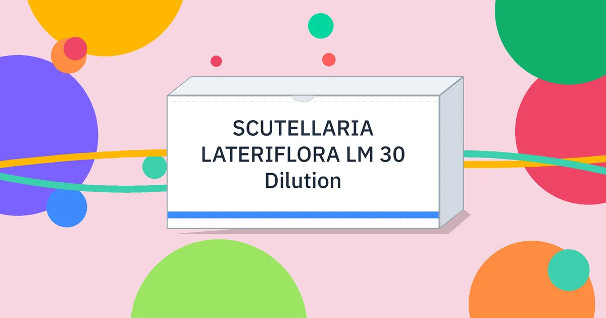Symbolbild: Packung mit der Aufschrift SCUTELLARIA LATERIFLORA LM 30 Dilution (PZN 13185142) – Verfügbarkeit und Bezug in Apotheken in Frankfurt am Main