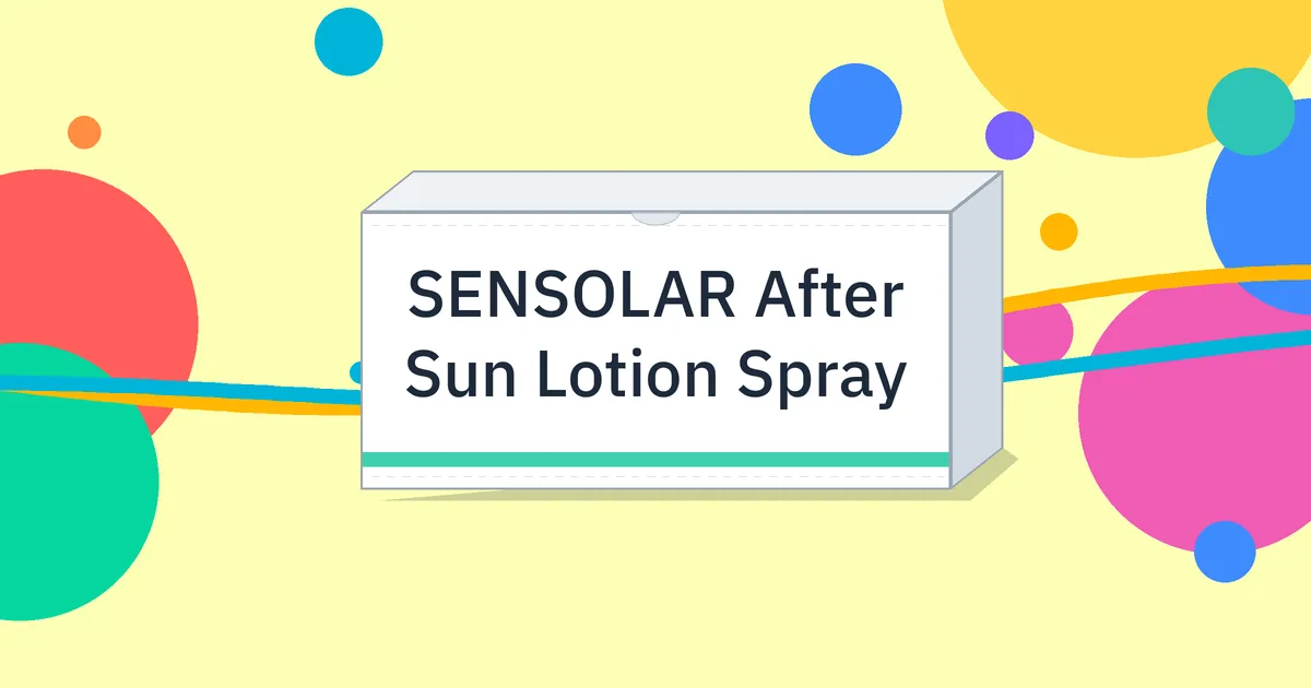 Symbolbild: Packung mit der Aufschrift SENSOLAR After Sun Lotion Spray (PZN 18677654) – Verfügbarkeit und Bezug in Apotheken in Frankfurt am Main