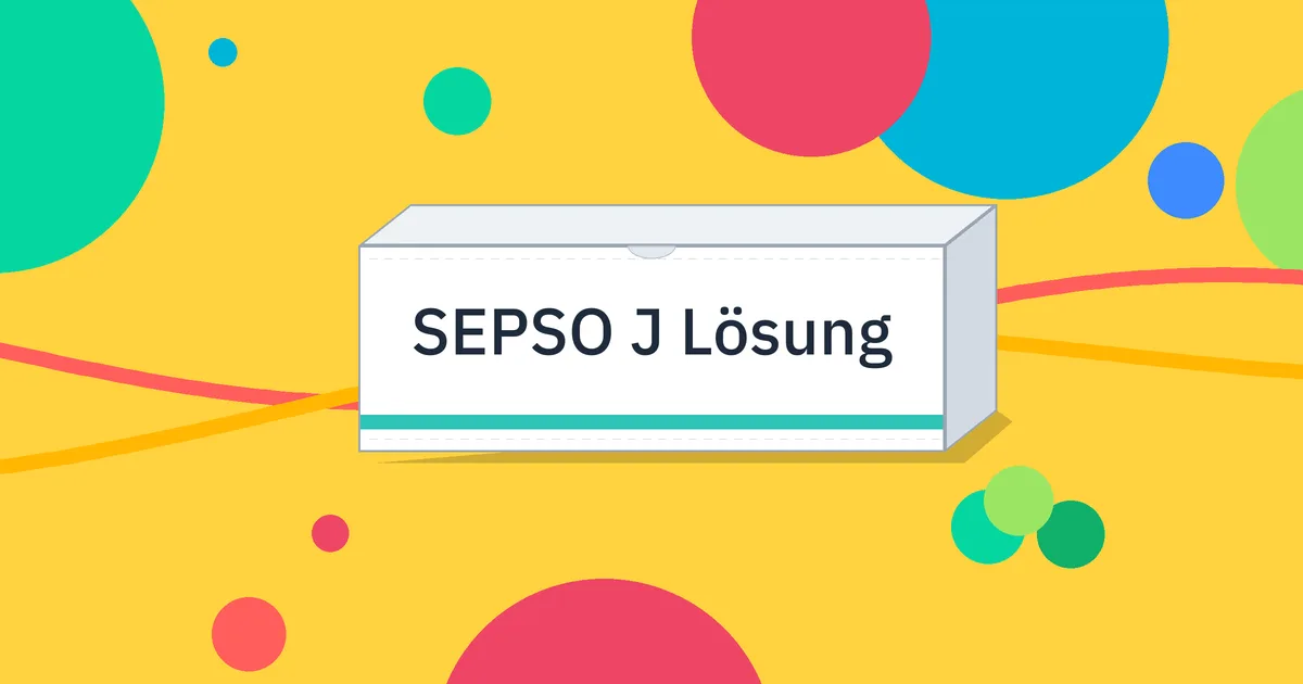 Symbolbild: Packung mit der Aufschrift SEPSO J Lösung (PZN 06612170) – Verfügbarkeit und Bezug in Apotheken in Frankfurt am Main