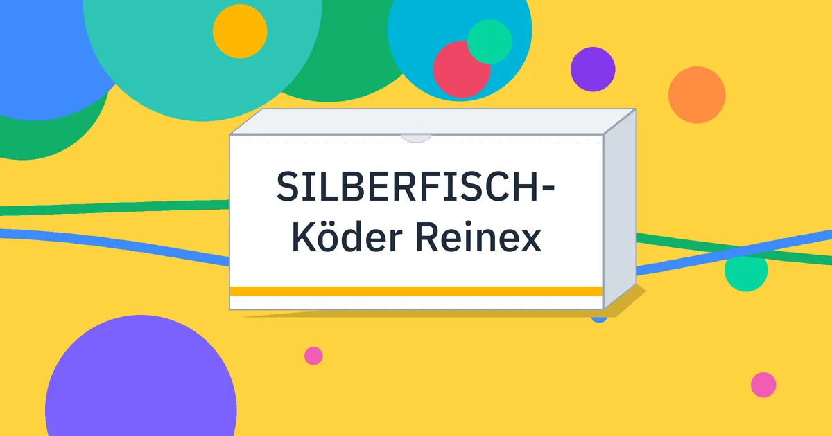 Symbolbild: Packung mit der Aufschrift SILBERFISCH-Köder Reinex (PZN 19960837) – Verfügbarkeit und Bezug in Apotheken in Frankfurt am Main