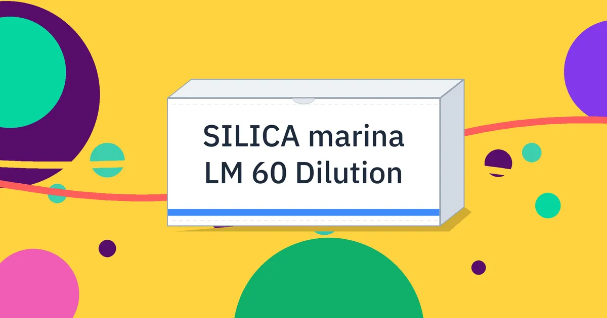 Symbolbild: Packung mit der Aufschrift SILICA marina LM 60 Dilution (PZN 13190025) – Verfügbarkeit und Bezug in Apotheken in Frankfurt am Main