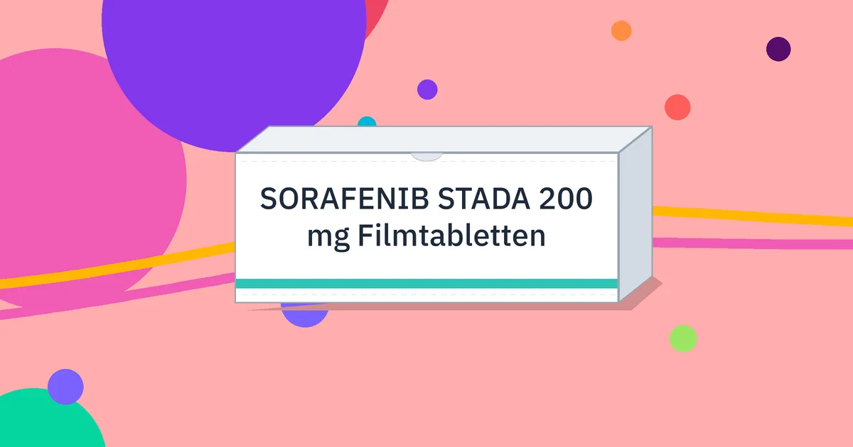 Symbolbild: Packung mit der Aufschrift SORAFENIB STADA 200 mg Filmtabletten (PZN 16886862) – Verfügbarkeit und Bezug in Apotheken in Frankfurt am Main