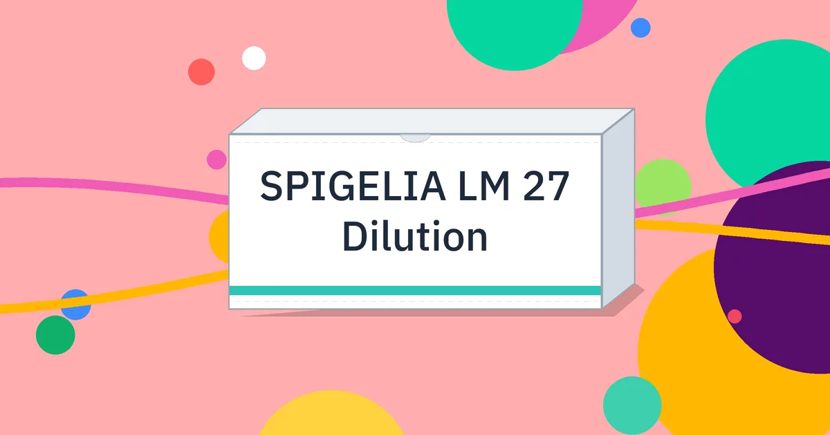 Symbolbild: Packung mit der Aufschrift SPIGELIA LM 27 Dilution (PZN 13195318) – Verfügbarkeit und Bezug in Apotheken in Frankfurt am Main