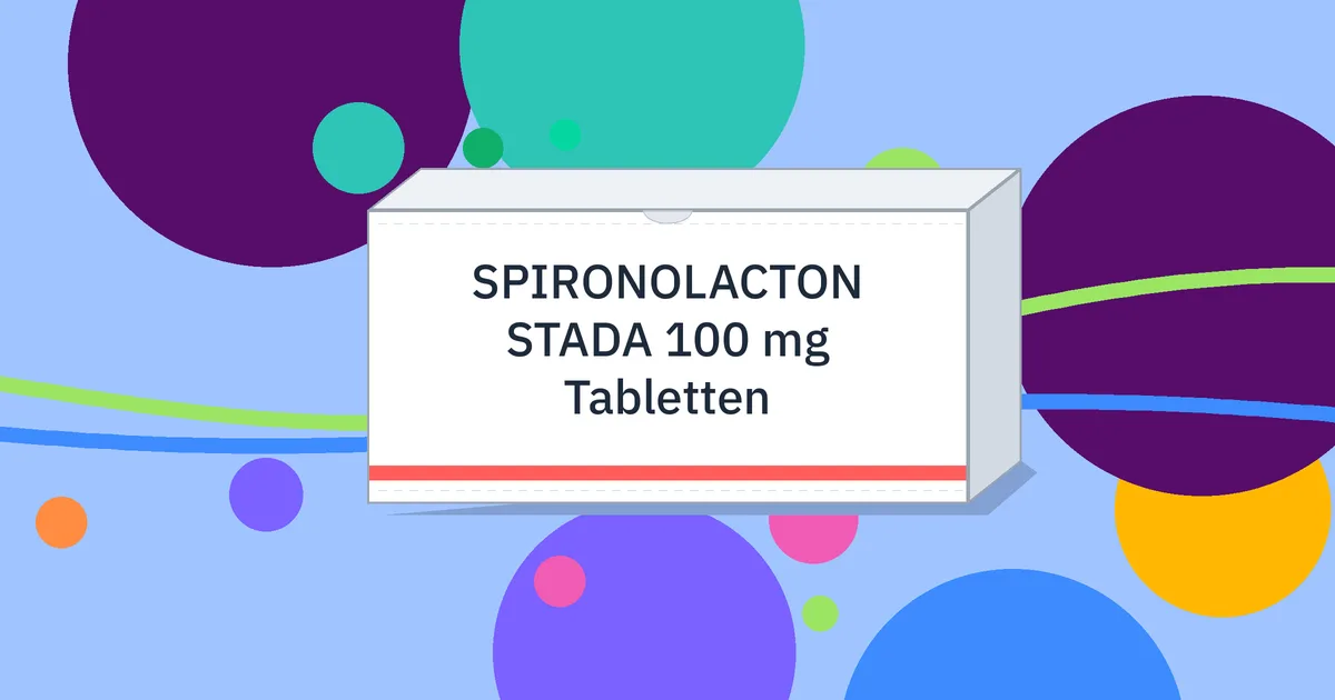 Symbolbild: Packung mit der Aufschrift SPIRONOLACTON STADA 100 mg Tabletten (PZN 07571289) – Verfügbarkeit und Bezug in Apotheken in Frankfurt am Main