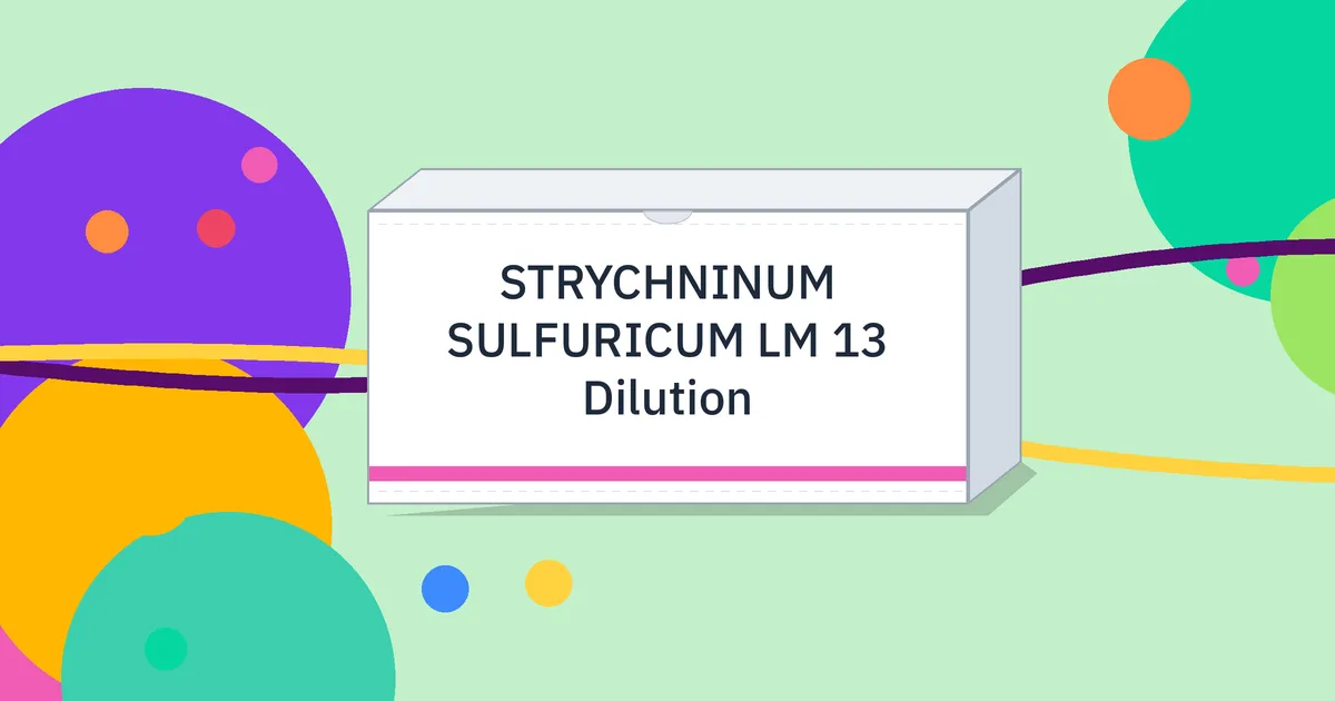 Symbolbild: Packung mit der Aufschrift STRYCHNINUM SULFURICUM LM 13 Dilution (PZN 13208156) – Verfügbarkeit und Bezug in Apotheken in Frankfurt am Main