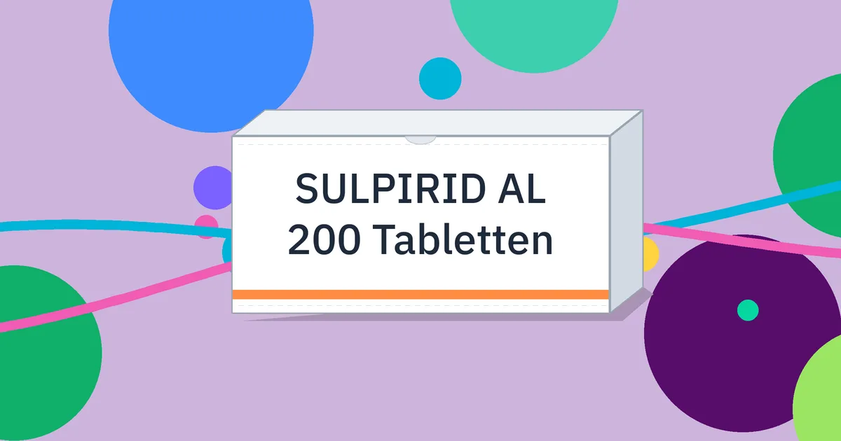 Symbolbild: Packung mit der Aufschrift SULPIRID AL 200 Tabletten (PZN 01545078) – Verfügbarkeit und Bezug in Apotheken in Frankfurt am Main