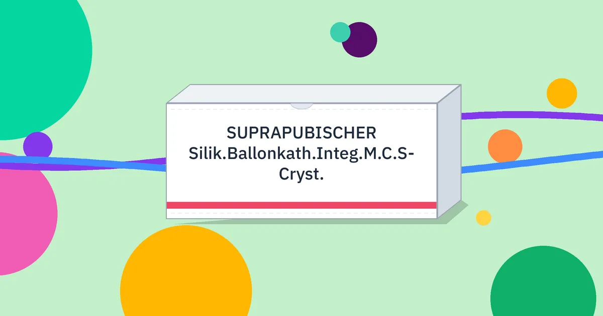 Symbolbild: Packung mit der Aufschrift SUPRAPUBISCHER Silik.Ballonkath.Integ.M.C.S-Cryst. (PZN 04154875) – Verfügbarkeit und Bezug in Apotheken in Frankfurt am Main