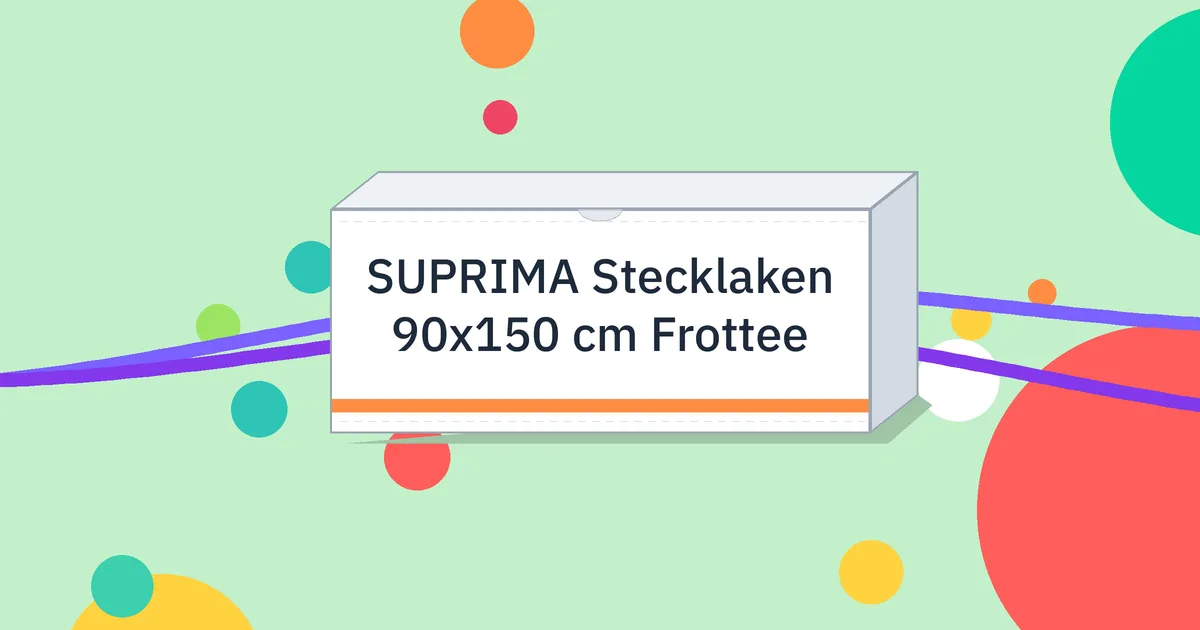 Symbolbild: Packung mit der Aufschrift SUPRIMA Stecklaken 90x150 cm Frottee (PZN 11157584) – Verfügbarkeit und Bezug in Apotheken in Frankfurt am Main