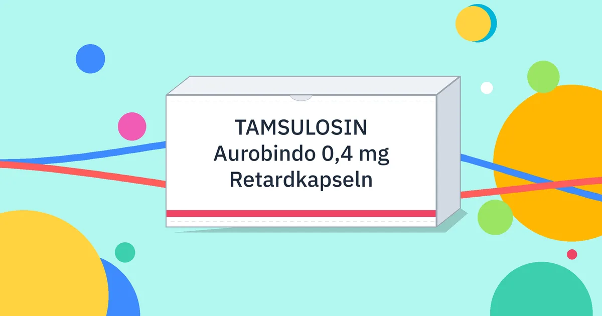Symbolbild: Packung mit der Aufschrift TAMSULOSIN Aurobindo 0,4 mg Retardkapseln (PZN 01129612) – Verfügbarkeit und Bezug in Apotheken in Frankfurt am Main