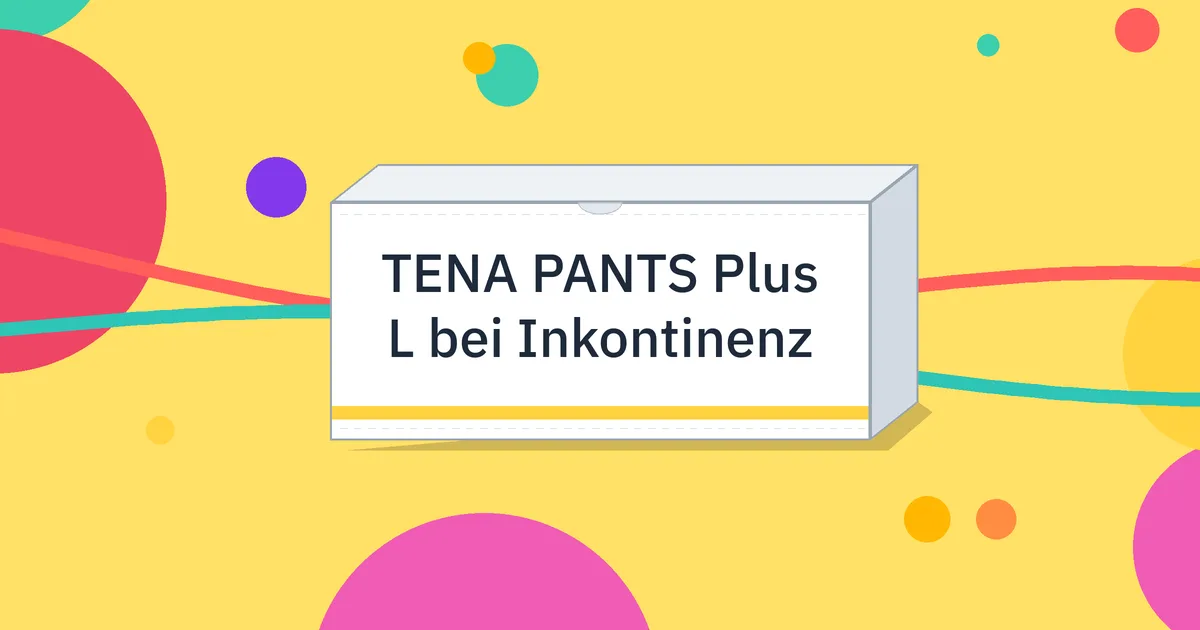 Symbolbild: Packung mit der Aufschrift TENA PANTS Plus L bei Inkontinenz (PZN 13232083) – Verfügbarkeit und Bezug in Apotheken in Frankfurt am Main