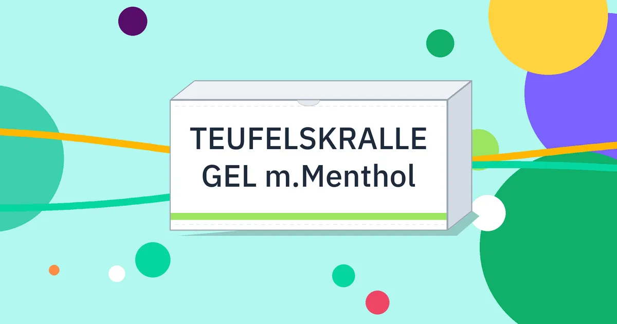 Symbolbild: Packung mit der Aufschrift TEUFELSKRALLE GEL m.Menthol (PZN 12801254) – Verfügbarkeit und Bezug in Apotheken in Frankfurt am Main