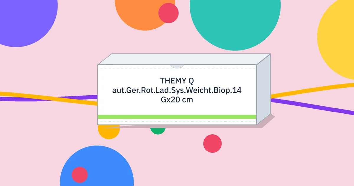 Symbolbild: Packung mit der Aufschrift THEMY Q aut.Ger.Rot.Lad.Sys.Weicht.Biop.14 Gx20 cm (PZN 19737832) – Verfügbarkeit und Bezug in Apotheken in Frankfurt am Main