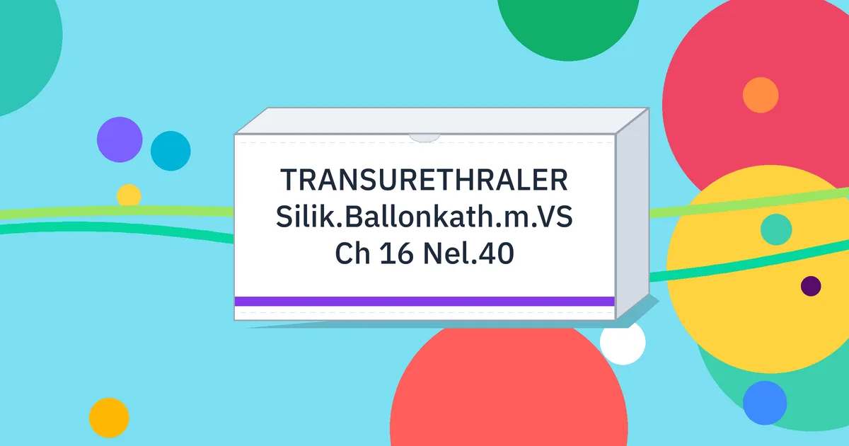 Symbolbild: Packung mit der Aufschrift TRANSURETHRALER Silik.Ballonkath.m.VS Ch 16 Nel.40 (PZN 10184975) – Verfügbarkeit und Bezug in Apotheken in Frankfurt am Main