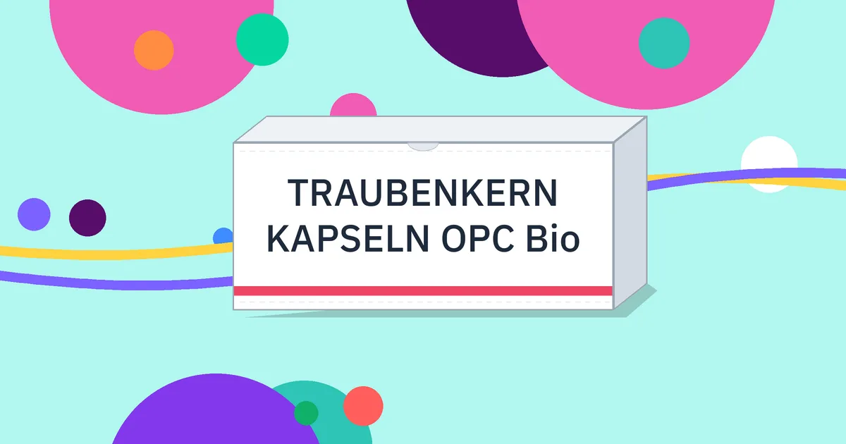 Symbolbild: Packung mit der Aufschrift TRAUBENKERN KAPSELN OPC Bio (PZN 19710566) – Verfügbarkeit und Bezug in Apotheken in Frankfurt am Main