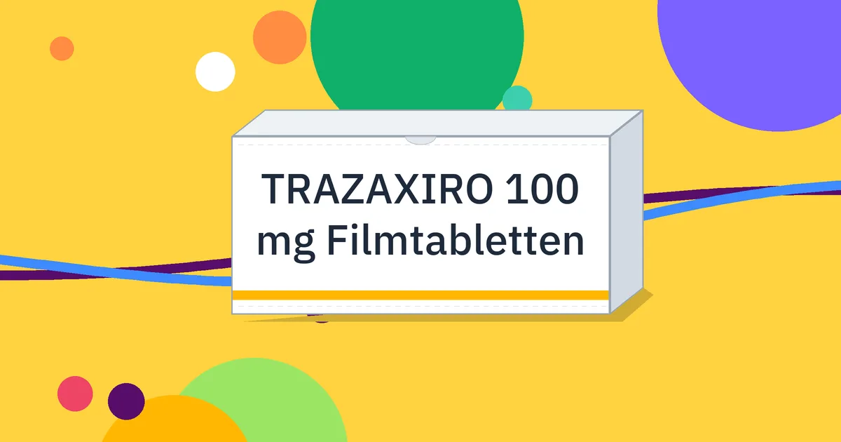 Symbolbild: Packung mit der Aufschrift TRAZAXIRO 100 mg Filmtabletten (PZN 18488350) – Verfügbarkeit und Bezug in Apotheken in Frankfurt am Main