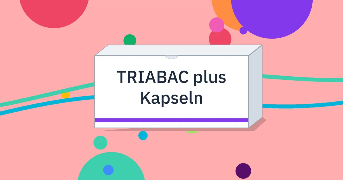 Symbolbild: Packung mit der Aufschrift TRIABAC plus Kapseln (PZN 19439425) – Verfügbarkeit und Bezug in Apotheken in Frankfurt am Main