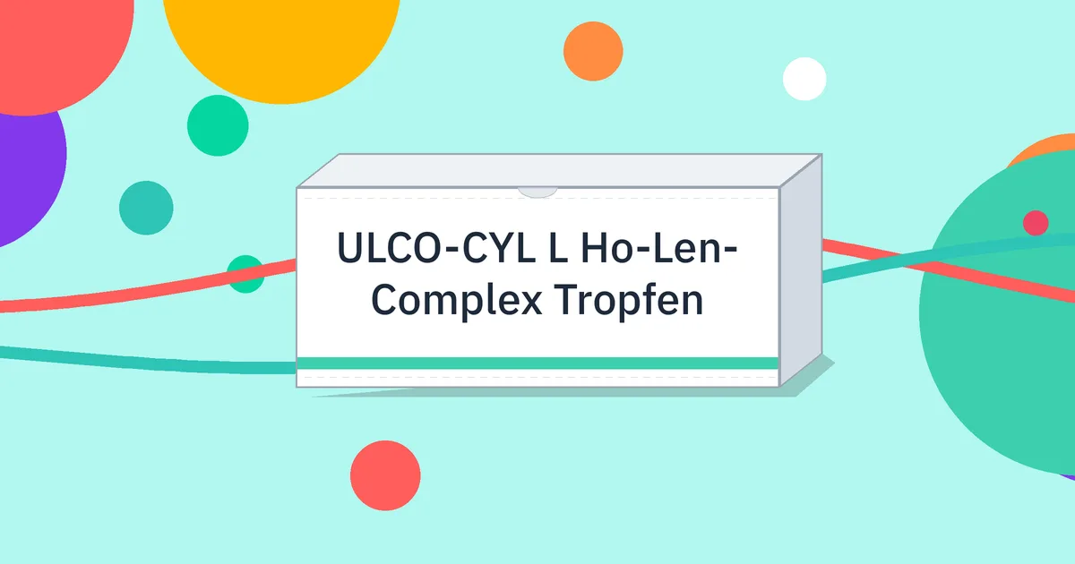 Symbolbild: Packung mit der Aufschrift ULCO-CYL L Ho-Len-Complex Tropfen (PZN 03396056) – Verfügbarkeit und Bezug in Apotheken in Frankfurt am Main