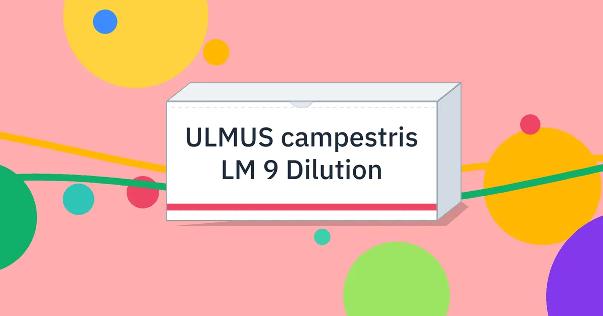 Symbolbild: Packung mit der Aufschrift ULMUS campestris LM 9 Dilution (PZN 13255262) – Verfügbarkeit und Bezug in Apotheken in Frankfurt am Main