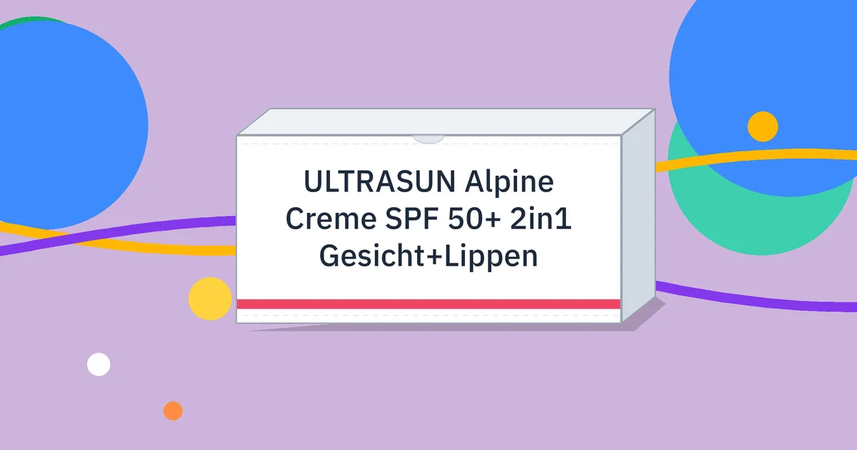 Symbolbild: Packung mit der Aufschrift ULTRASUN Alpine Creme SPF 50+ 2in1 Gesicht+Lippen (PZN 17574343) – Verfügbarkeit und Bezug in Apotheken in Frankfurt am Main