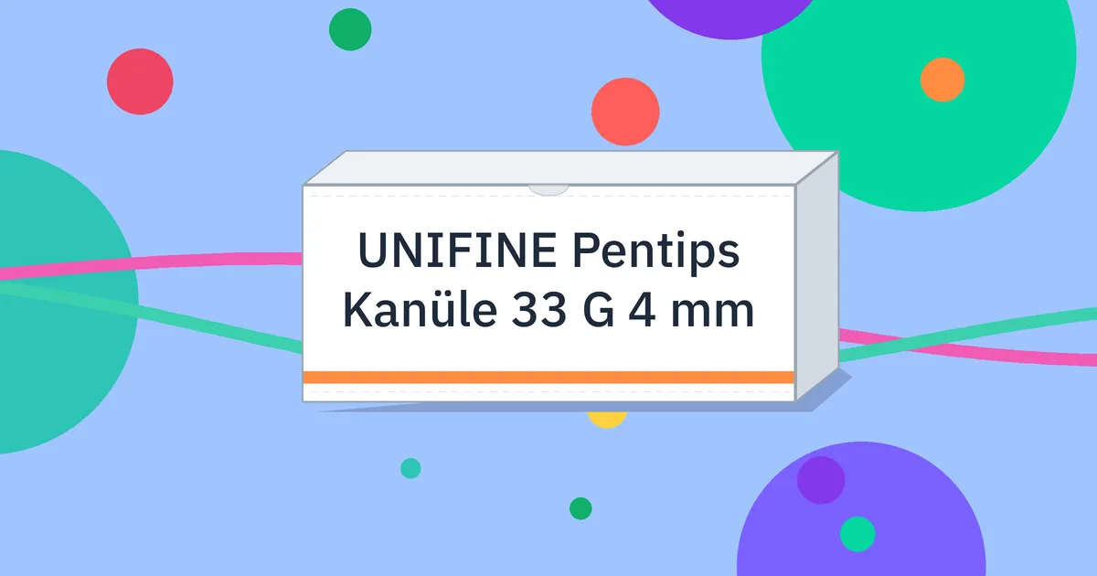 Symbolbild: Packung mit der Aufschrift UNIFINE Pentips Kanüle 33 G 4 mm (PZN 13819003) – Verfügbarkeit und Bezug in Apotheken in Frankfurt am Main