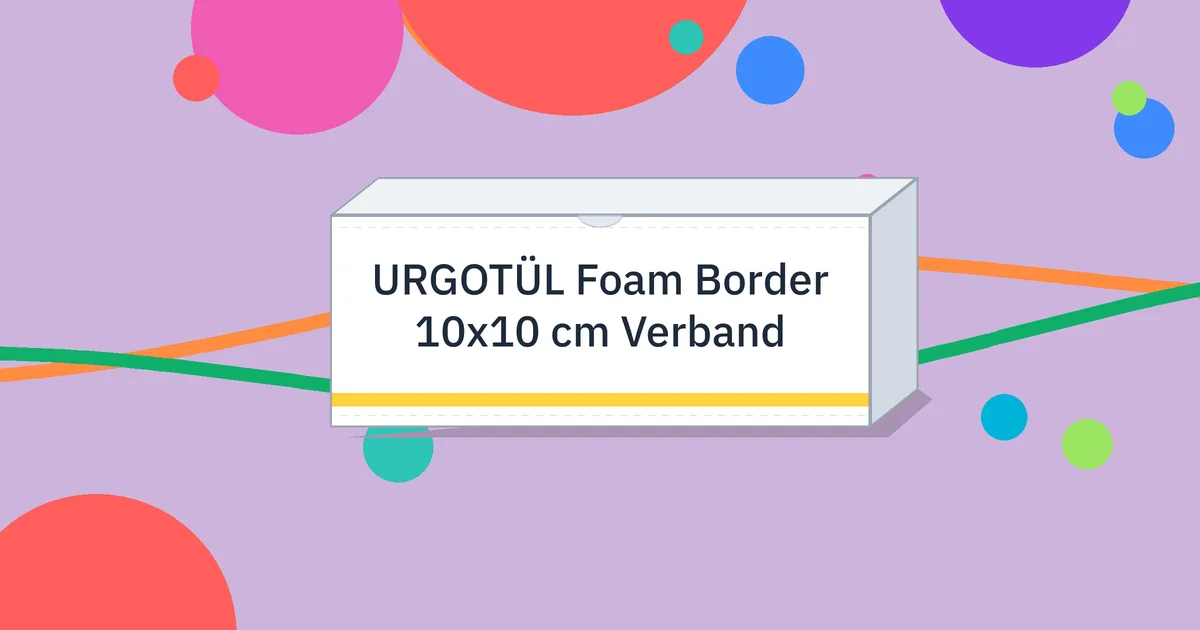 Symbolbild: Packung mit der Aufschrift URGOTÜL Foam Border 10x10 cm Verband (PZN 10203129) – Verfügbarkeit und Bezug in Apotheken in Frankfurt am Main