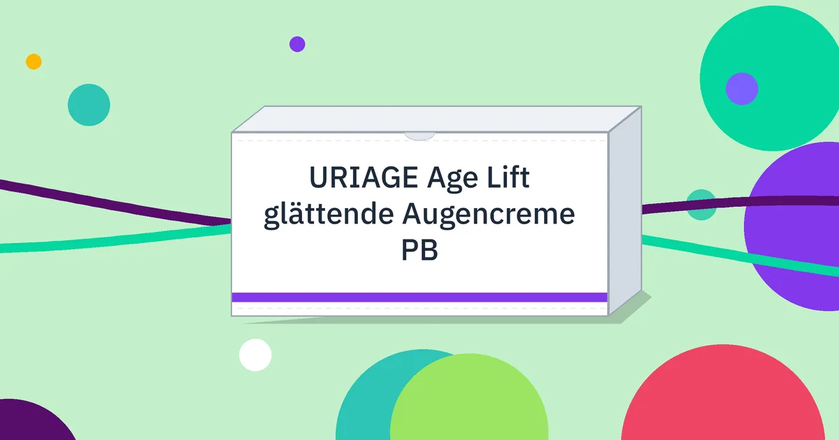 Symbolbild: Packung mit der Aufschrift URIAGE Age Lift glättende Augencreme PB (PZN 20949226) – Verfügbarkeit und Bezug in Apotheken in Frankfurt am Main
