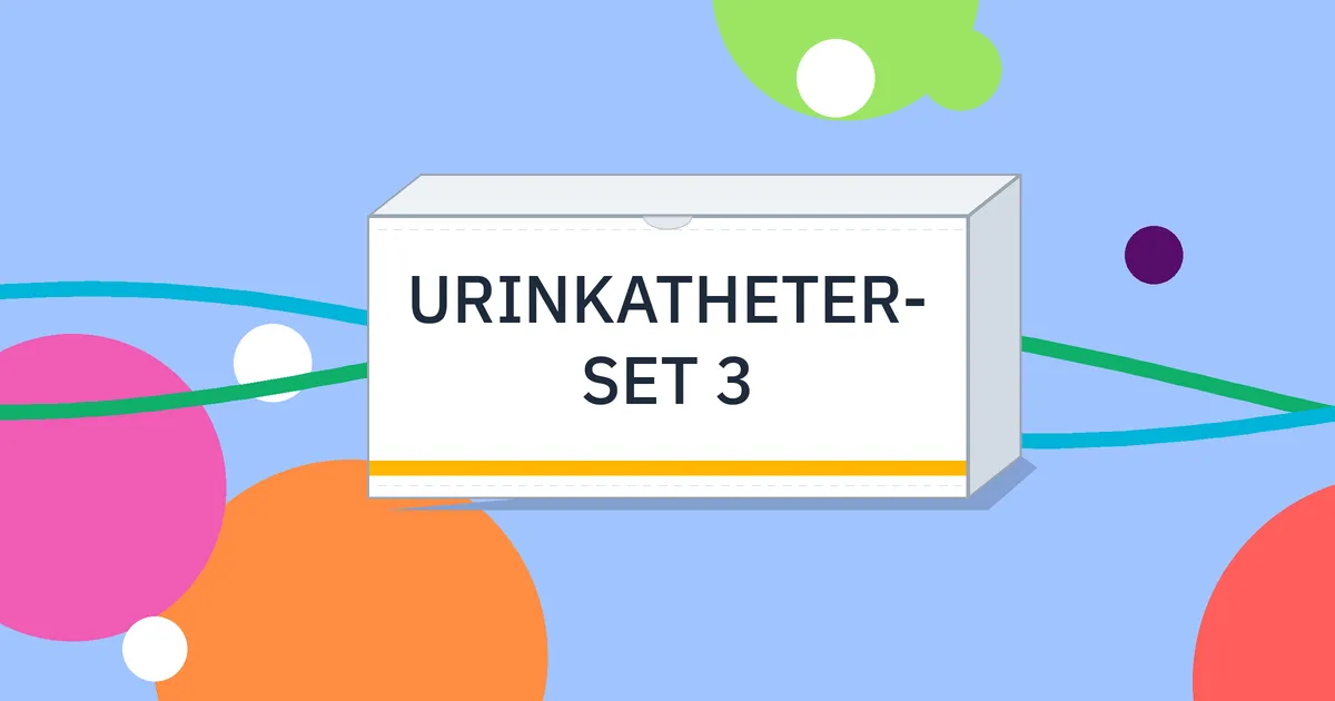 Symbolbild: Packung mit der Aufschrift URINKATHETER-SET 3 (PZN 17584778) – Verfügbarkeit und Bezug in Apotheken in Frankfurt am Main