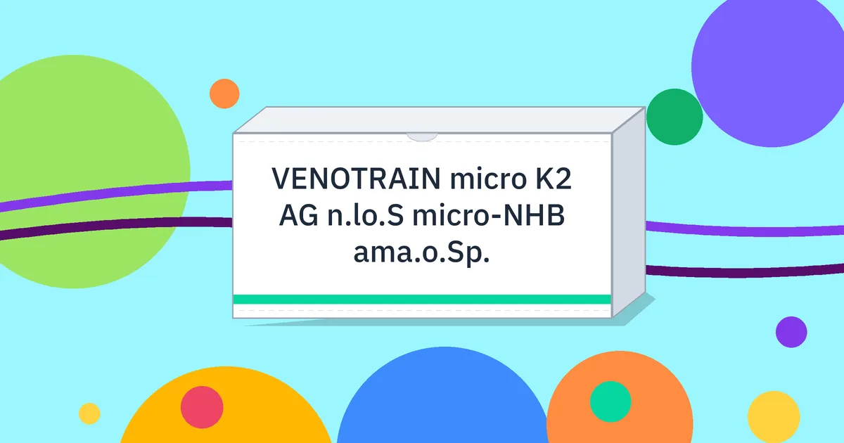 Symbolbild: Packung mit der Aufschrift VENOTRAIN micro K2 AG n.lo.S micro-NHB ama.o.Sp. (PZN 16065906) – Verfügbarkeit und Bezug in Apotheken in Frankfurt am Main