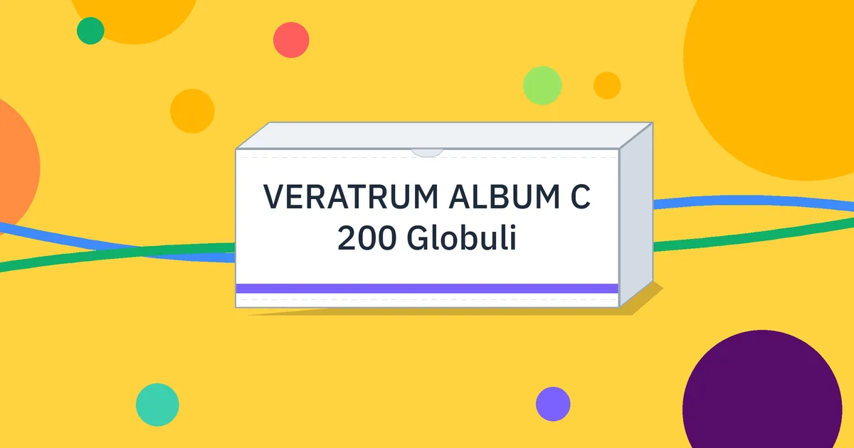 Symbolbild: Packung mit der Aufschrift VERATRUM ALBUM C 200 Globuli (PZN 15330619) – Verfügbarkeit und Bezug in Apotheken in Frankfurt am Main