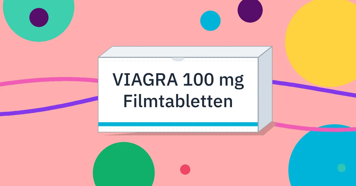 Symbolbild: Packung mit der Aufschrift VIAGRA 100 mg Filmtabletten (PZN 18713568) – Verfügbarkeit und Bezug in Apotheken in Frankfurt am Main