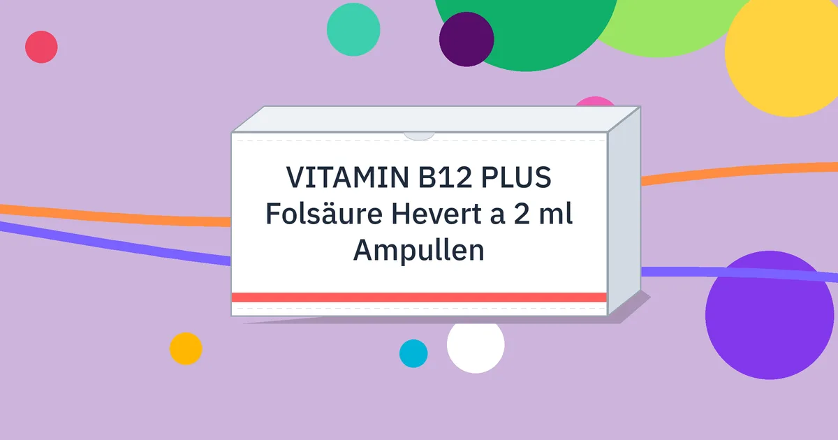 Symbolbild: Packung mit der Aufschrift VITAMIN B12 PLUS Folsäure Hevert a 2 ml Ampullen (PZN 01893951) – Verfügbarkeit und Bezug in Apotheken in Frankfurt am Main
