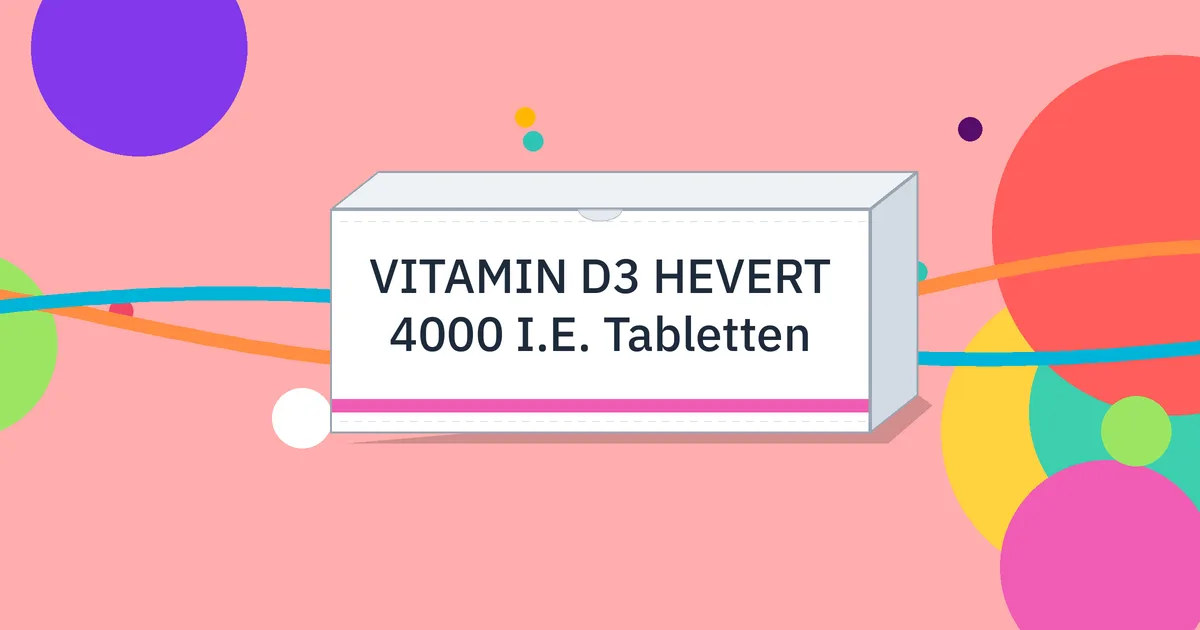 Symbolbild: Packung mit der Aufschrift VITAMIN D3 HEVERT 4000 I.E. Tabletten (PZN 11295458) – Verfügbarkeit und Bezug in Apotheken in Frankfurt am Main