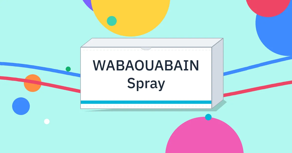 Symbolbild: Packung mit der Aufschrift WABAOUABAIN Spray (PZN 15816701) – Verfügbarkeit und Bezug in Apotheken in Frankfurt am Main