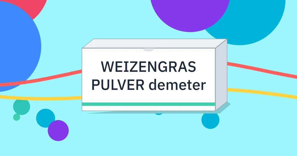 Symbolbild: Packung mit der Aufschrift WEIZENGRAS PULVER demeter (PZN 12649378) – Verfügbarkeit und Bezug in Apotheken in Frankfurt am Main