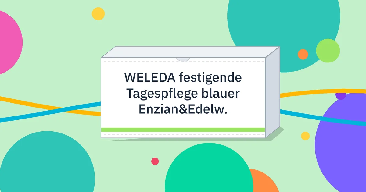 Symbolbild: Packung mit der Aufschrift WELEDA festigende Tagespflege blauer Enzian&Edelw. (PZN 19830678) – Verfügbarkeit und Bezug in Apotheken in Frankfurt am Main