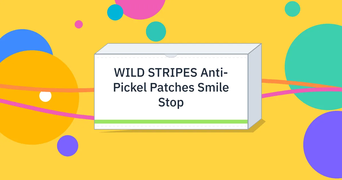Symbolbild: Packung mit der Aufschrift WILD STRIPES Anti-Pickel Patches Smile Stop (PZN 19723445) – Verfügbarkeit und Bezug in Apotheken in Frankfurt am Main