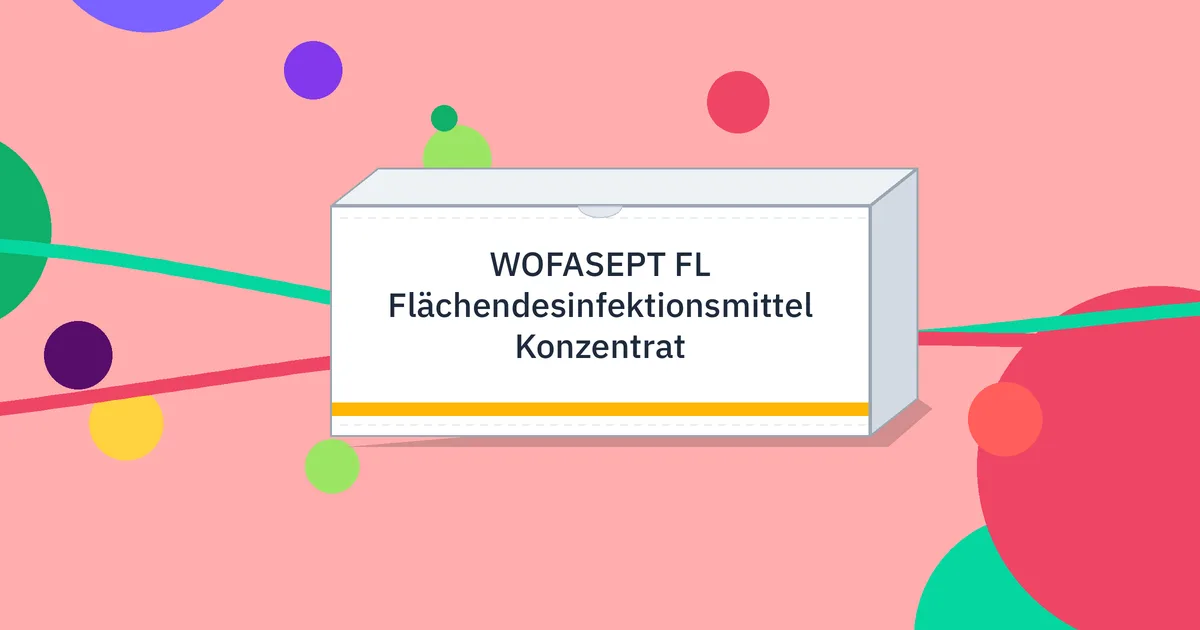 Symbolbild: Packung mit der Aufschrift WOFASEPT FL Flächendesinfektionsmittel Konzentrat (PZN 04231587) – Verfügbarkeit und Bezug in Apotheken in Frankfurt am Main