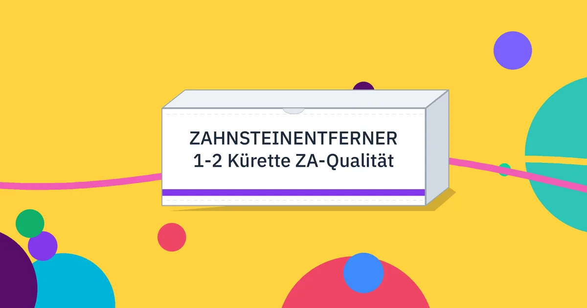 Symbolbild: Packung mit der Aufschrift ZAHNSTEINENTFERNER 1-2 Kürette ZA-Qualität (PZN 03150266) – Verfügbarkeit und Bezug in Apotheken in Frankfurt am Main