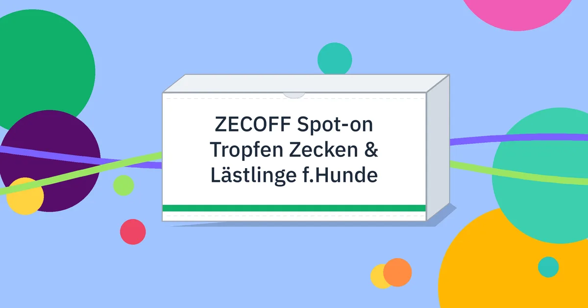 Symbolbild: Packung mit der Aufschrift ZECOFF Spot-on Tropfen Zecken & Lästlinge f.Hunde (PZN 20222257) – Verfügbarkeit und Bezug in Apotheken in Frankfurt am Main