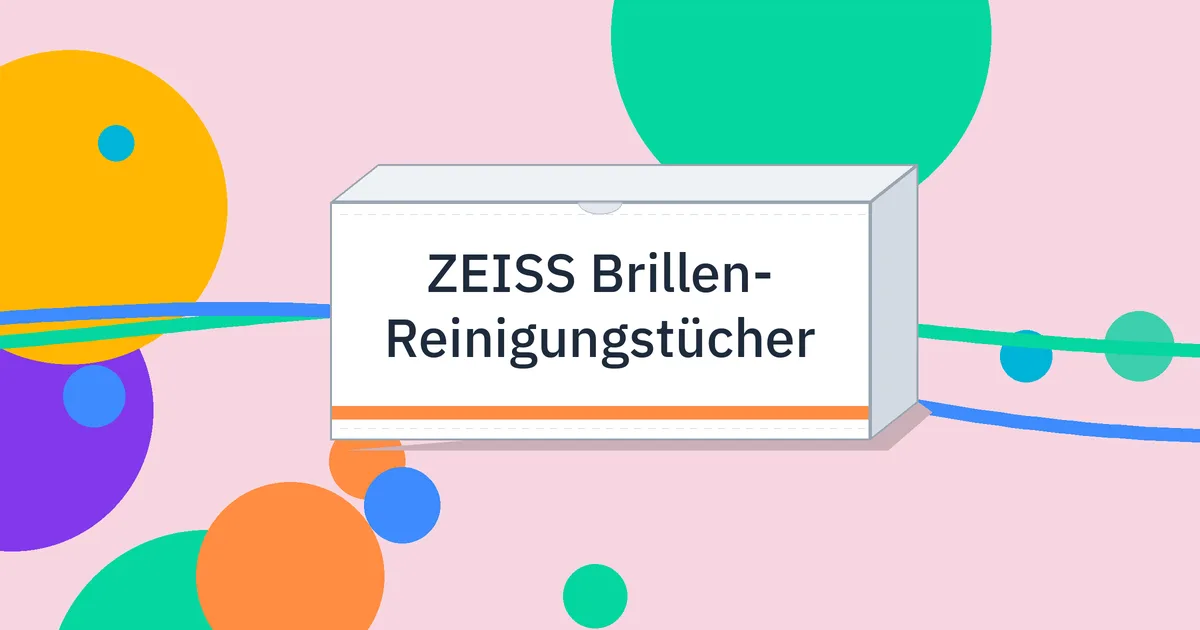 Symbolbild: Packung mit der Aufschrift ZEISS Brillen-Reinigungstücher (PZN 16914268) – Verfügbarkeit und Bezug in Apotheken in Frankfurt am Main